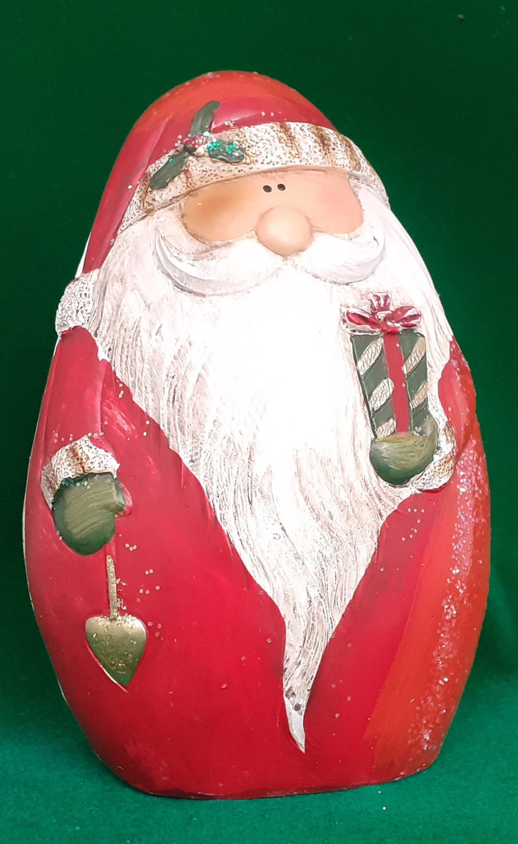 Sten med julemand (poly) – Herolds Varehus